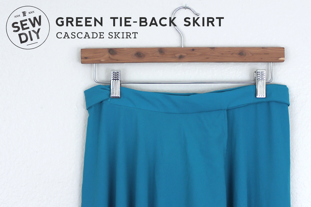Green Tie-Back Cascade Skirt — Sew DIY