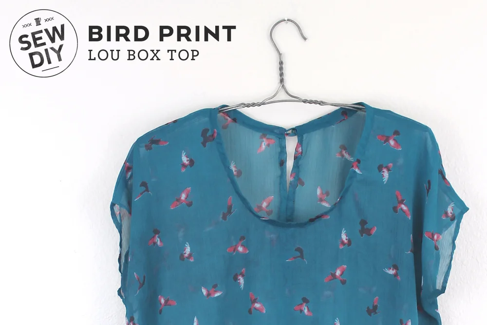 Bird Print Lou Box Top — Sew DIY