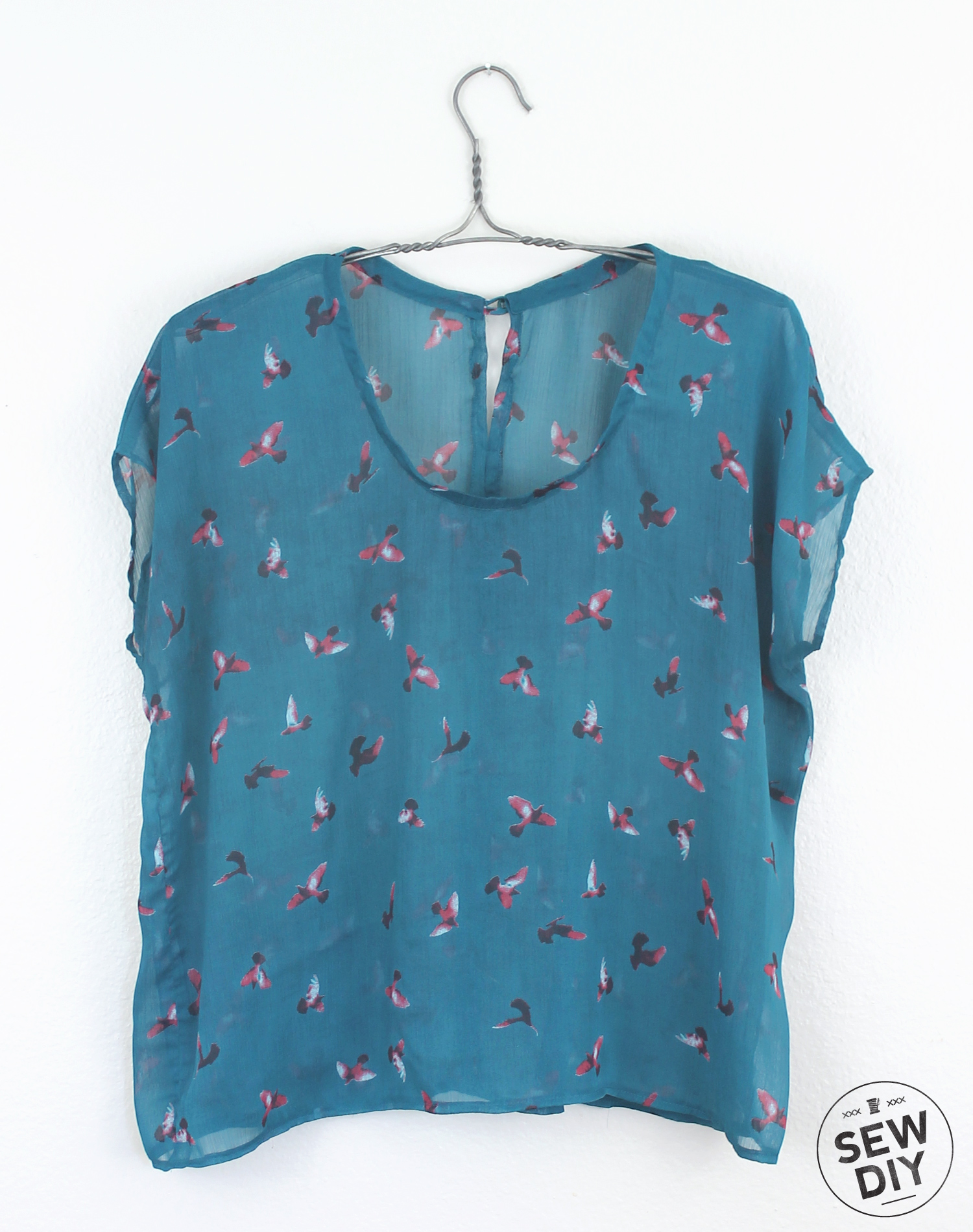 Bird Print Lou Box Top — Sew DIY