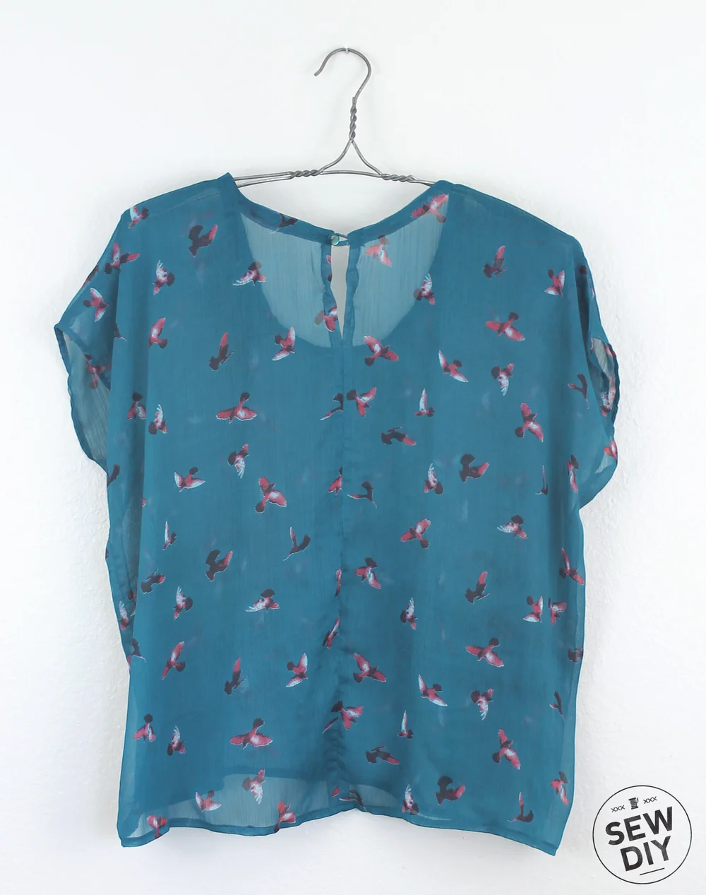 Bird Print Lou Box Top — Sew DIY