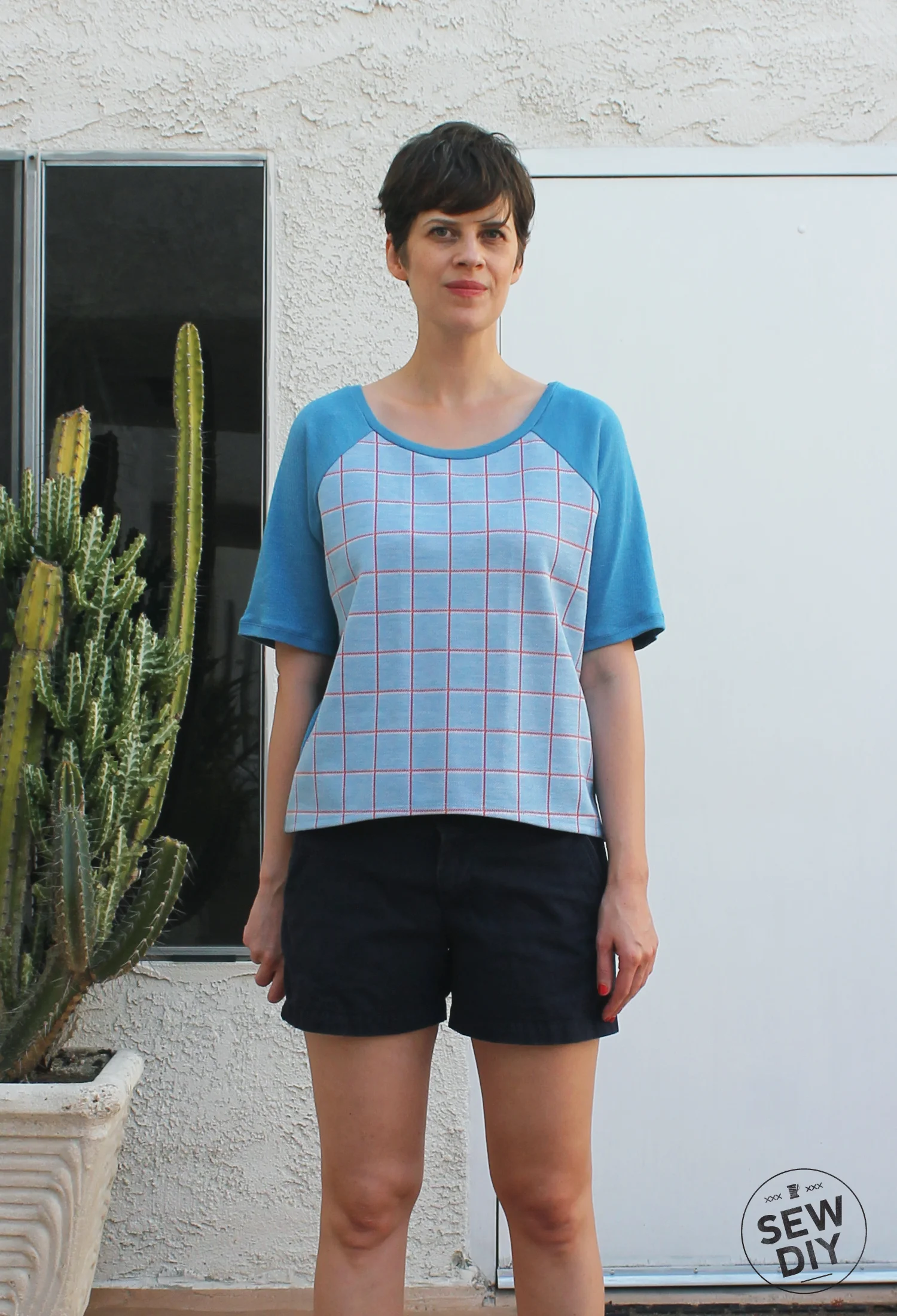 DIY Blue Plaid Linden Sweatshirt — Sew DIY