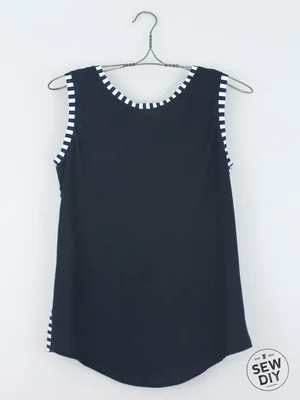 DIY Striped Panel Top — Sew DIY