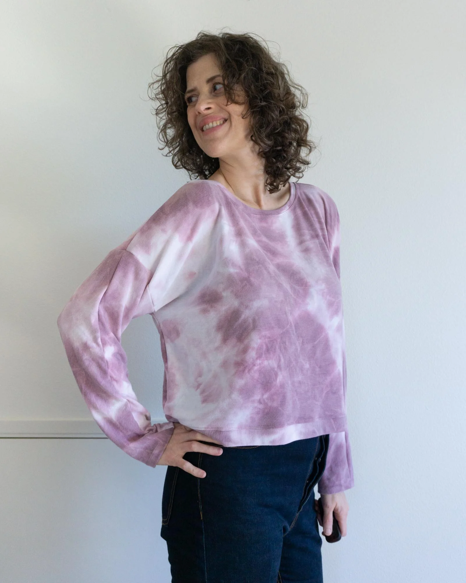 DIY Cropped Long-Sleeved Boxy Top — Lou Box Dress 2 Pattern Hack — Sew DIY