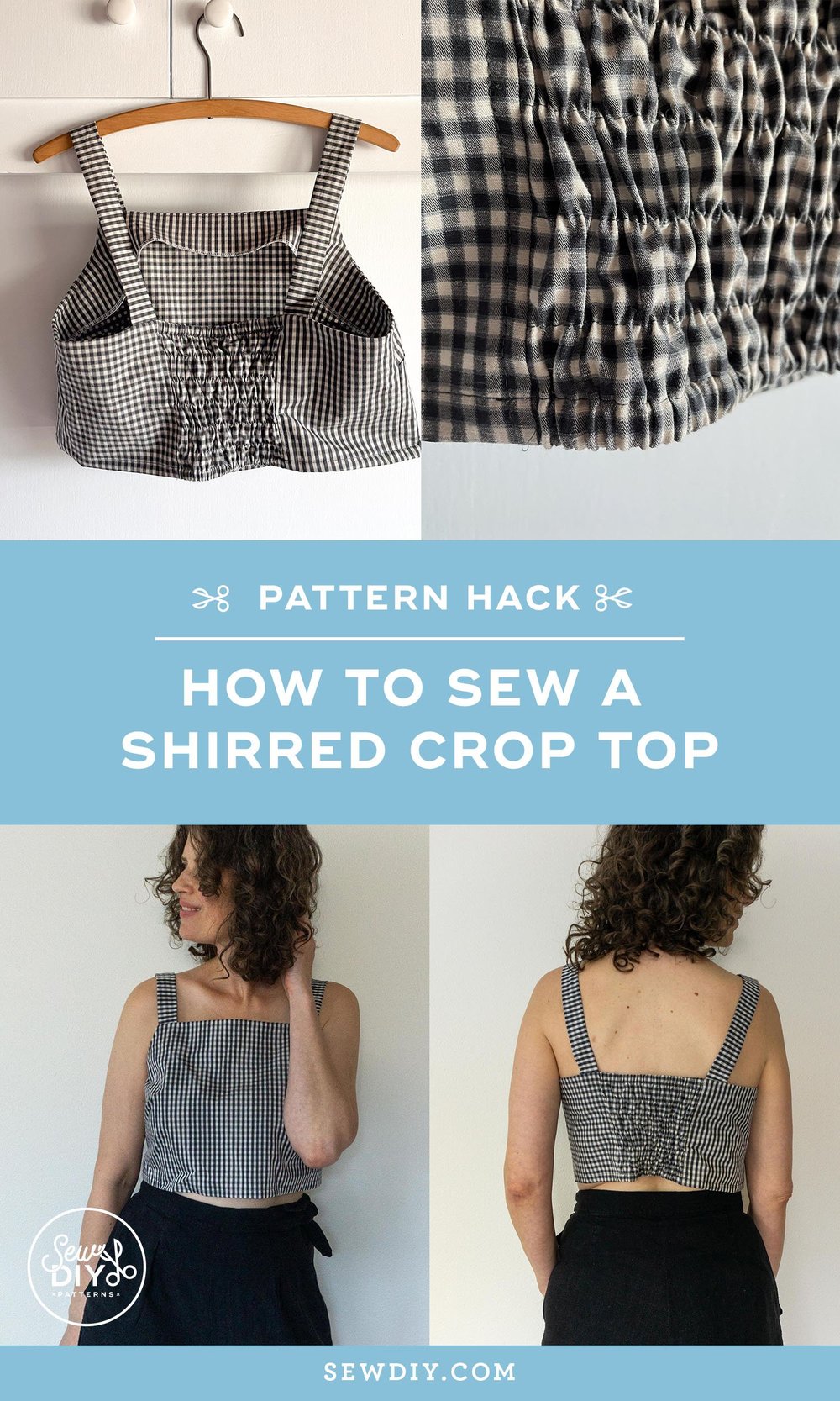 DIY Shirred Back Crop Top — Hack of the Eva Sewing Pattern — Sew DIY