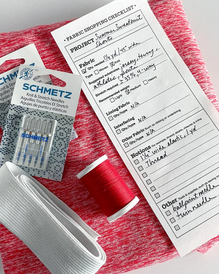 Free Printable Download — Fabric Shopping Checklist — Sew DIY