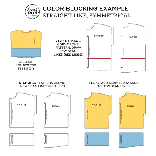 How to Color Block Sewing Patterns — Sew DIY
