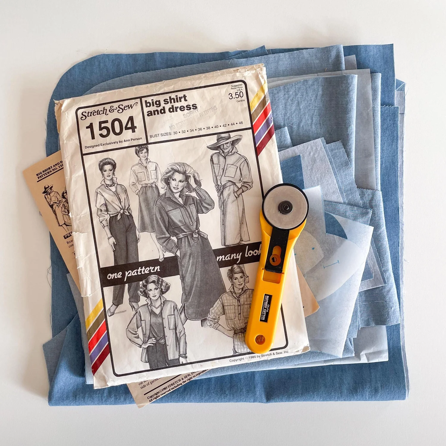 DIY Oversized Button Down Shirt — Vintage Stretch & Sew 1504 — Sew DIY