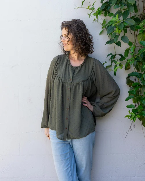 DIY Gathered Yoke Blouse — A review of the Aims pattern by Seamwork ...