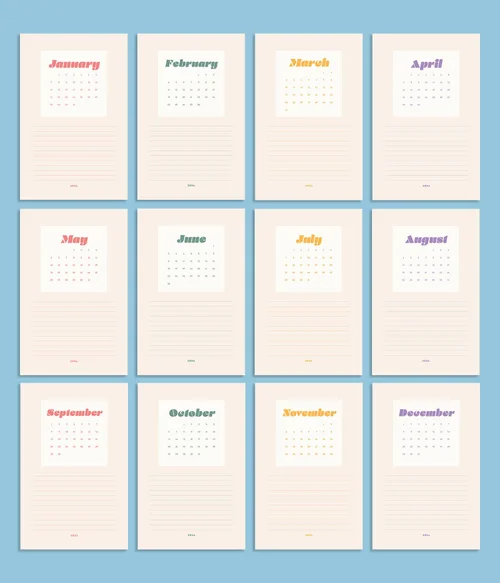 Free Printable 2024 Monthly Calendar — Sew DIY