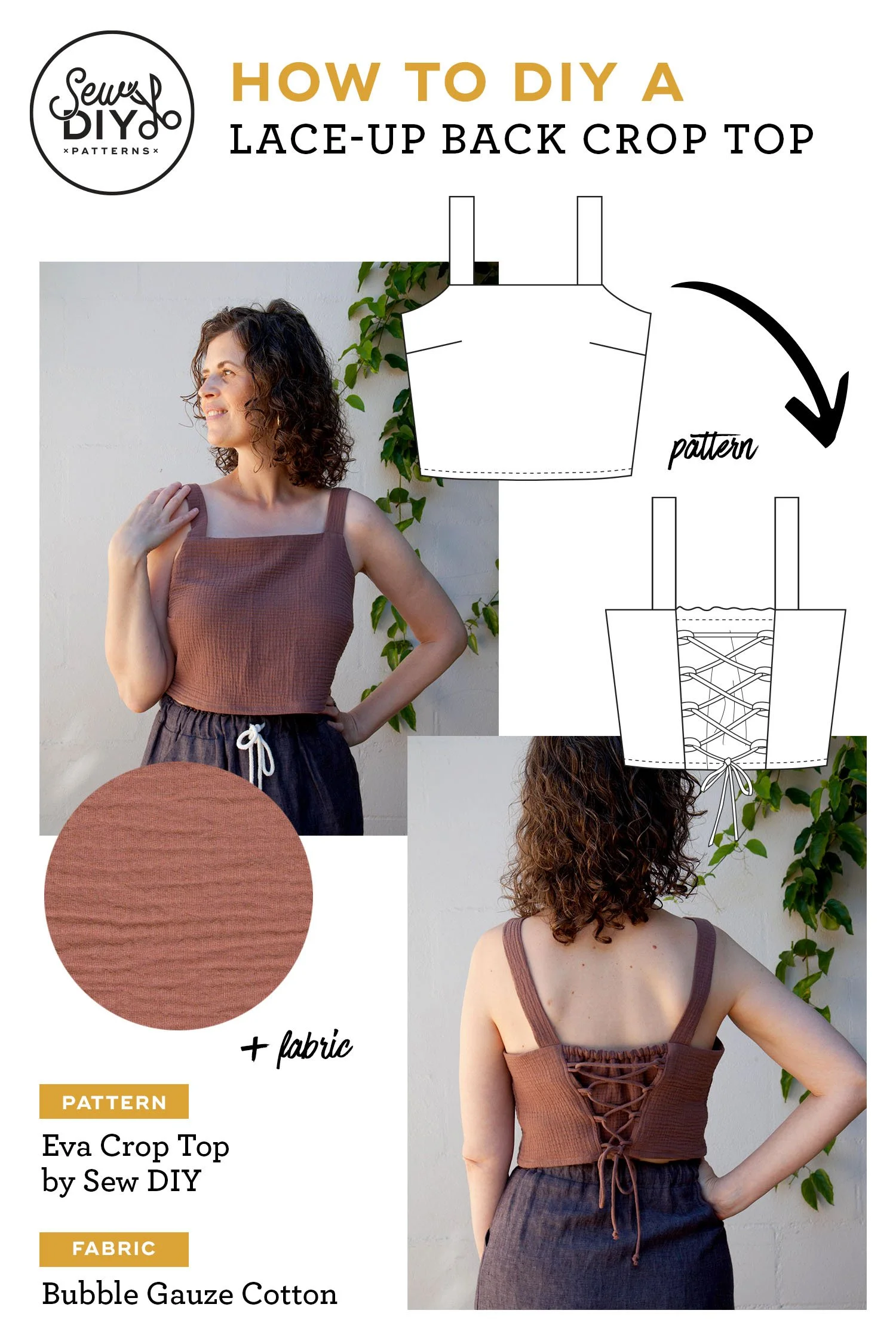 Fabric and supplies for the Sew DIY Eva Pattern — Sew DIY