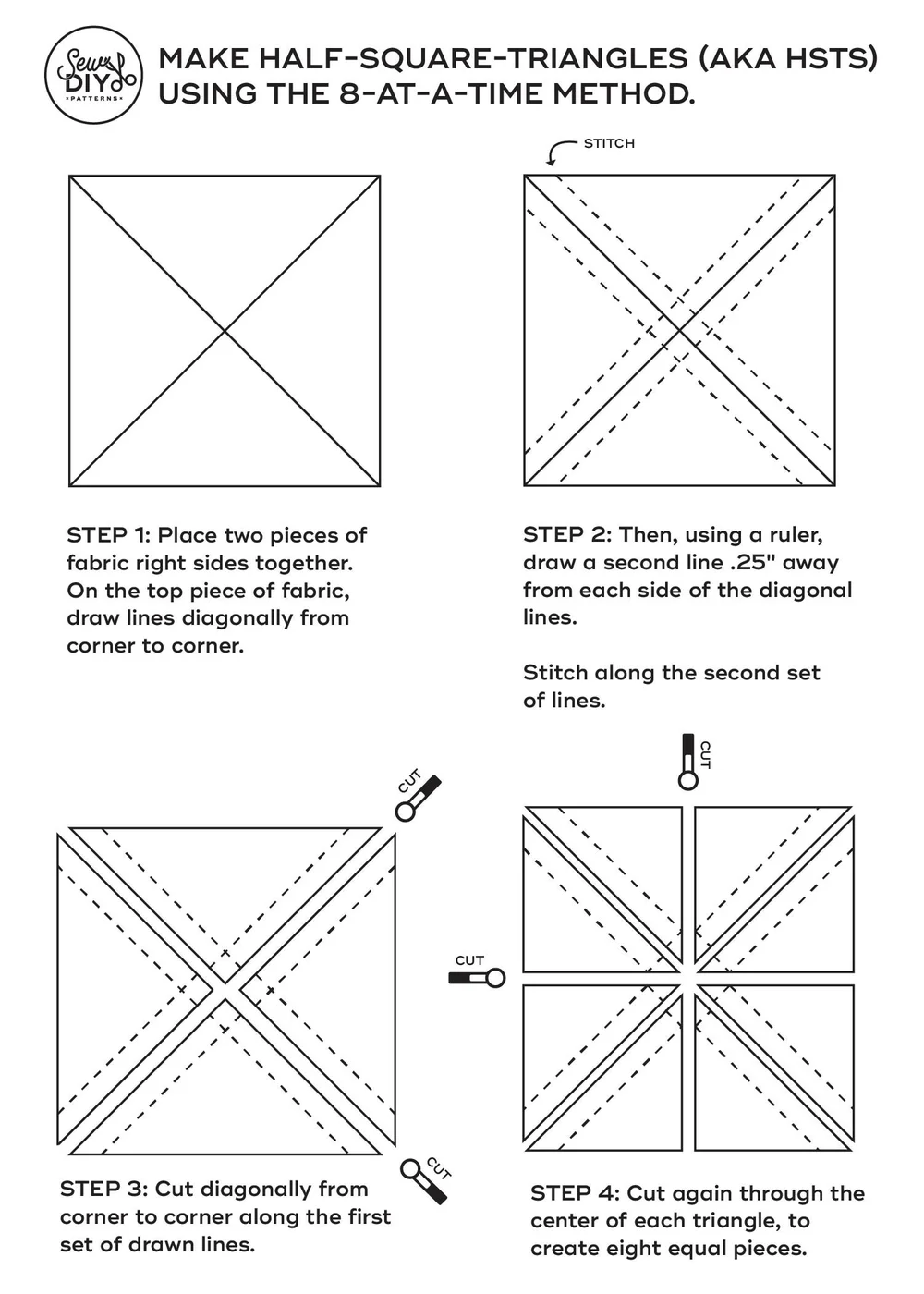 How to Sew a Two-Color Patchwork Star—DIY Tutorial — Sew DIY