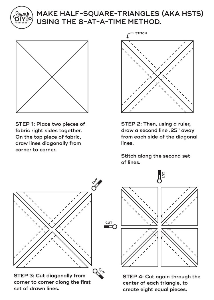 How to Sew a Two-Color Patchwork Star—DIY Tutorial — Sew DIY