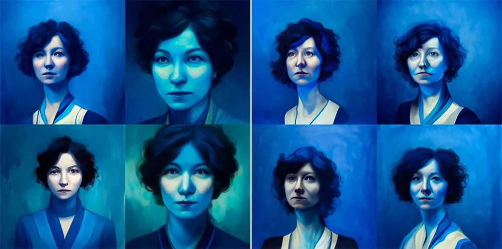 self-portrait* in blue — bronwen hyde - photographer