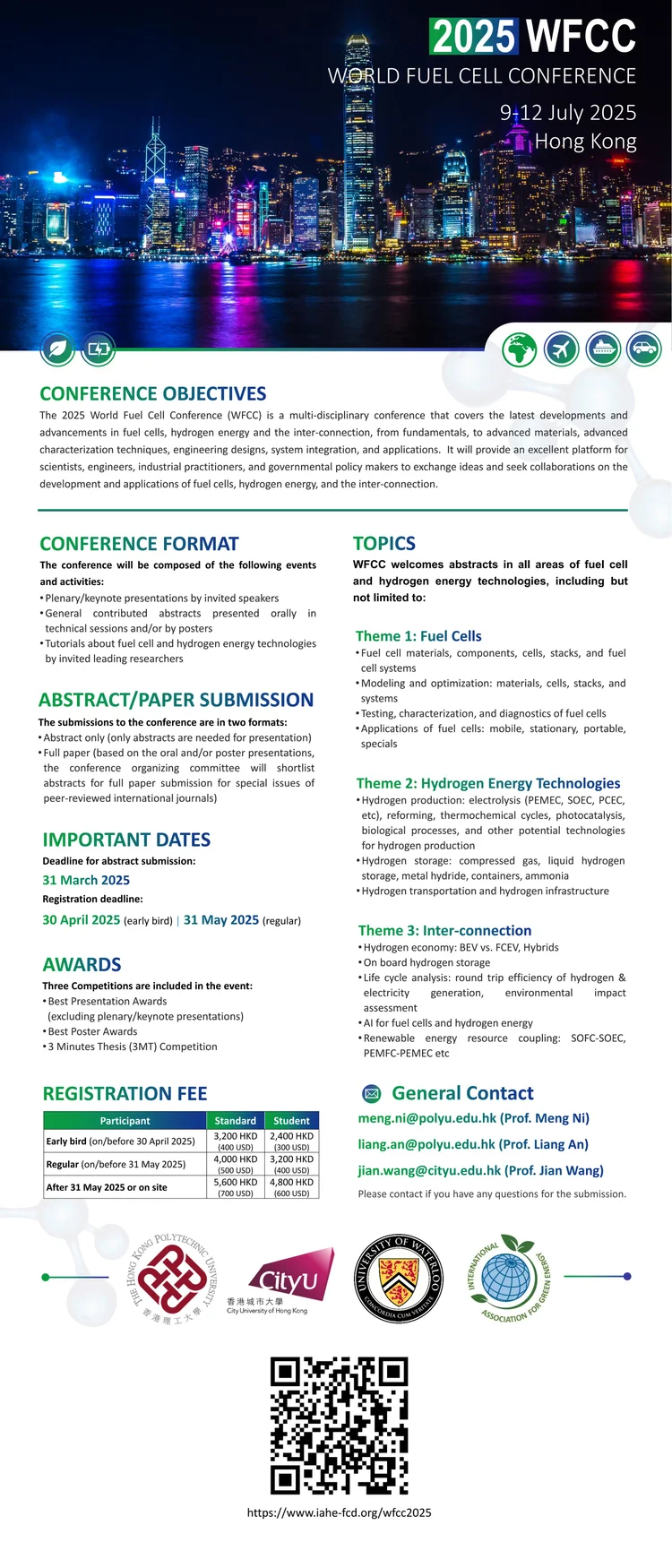 WFCC2025 (July 9-12, Hong Kong, China) — International Association for Green Energy