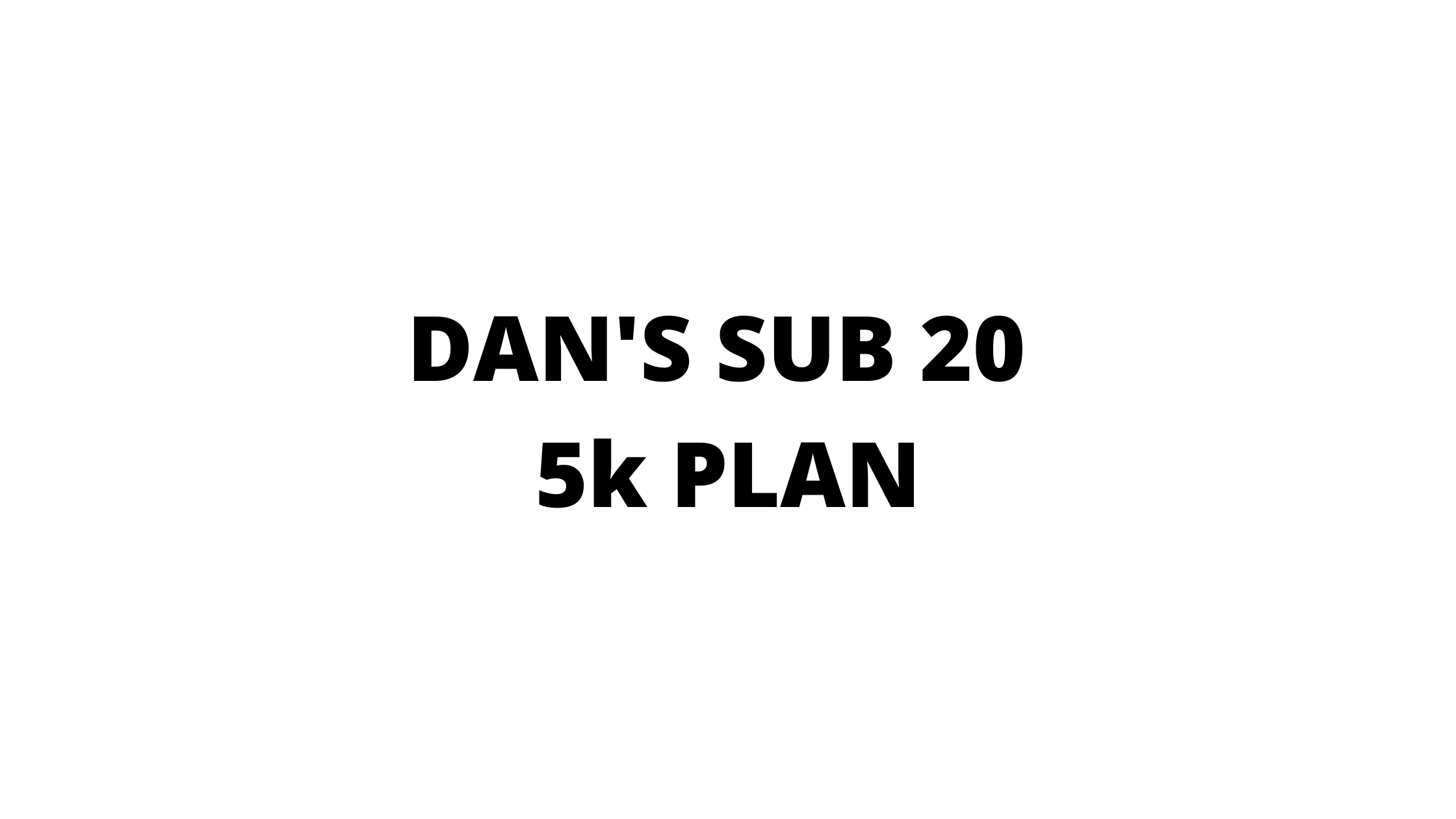 Sub 20 minute 5k training plan — Kinfolk Physiotherapy & Wellness