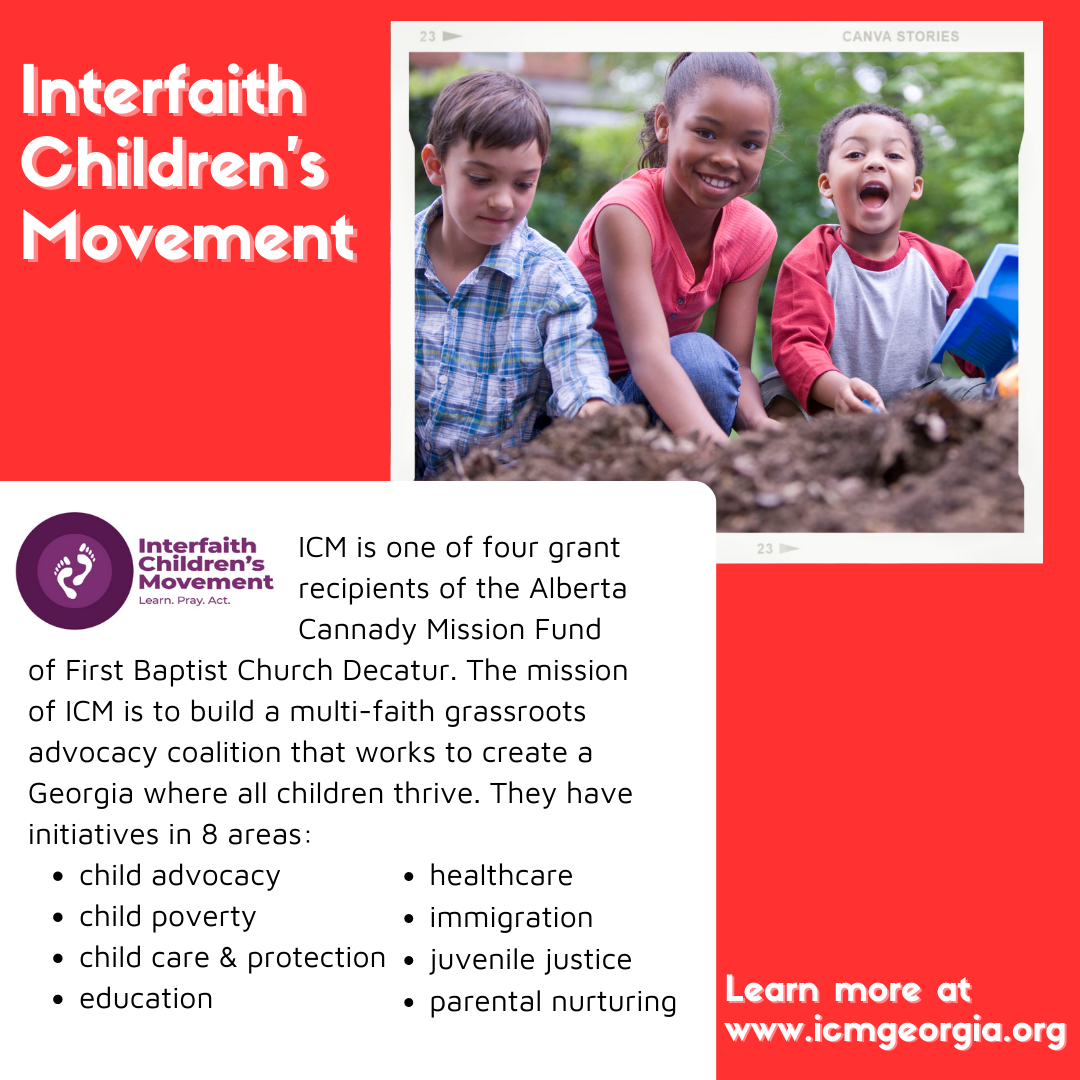 August Mission Moment - Interfaith Children’s Movement — First Baptist ...