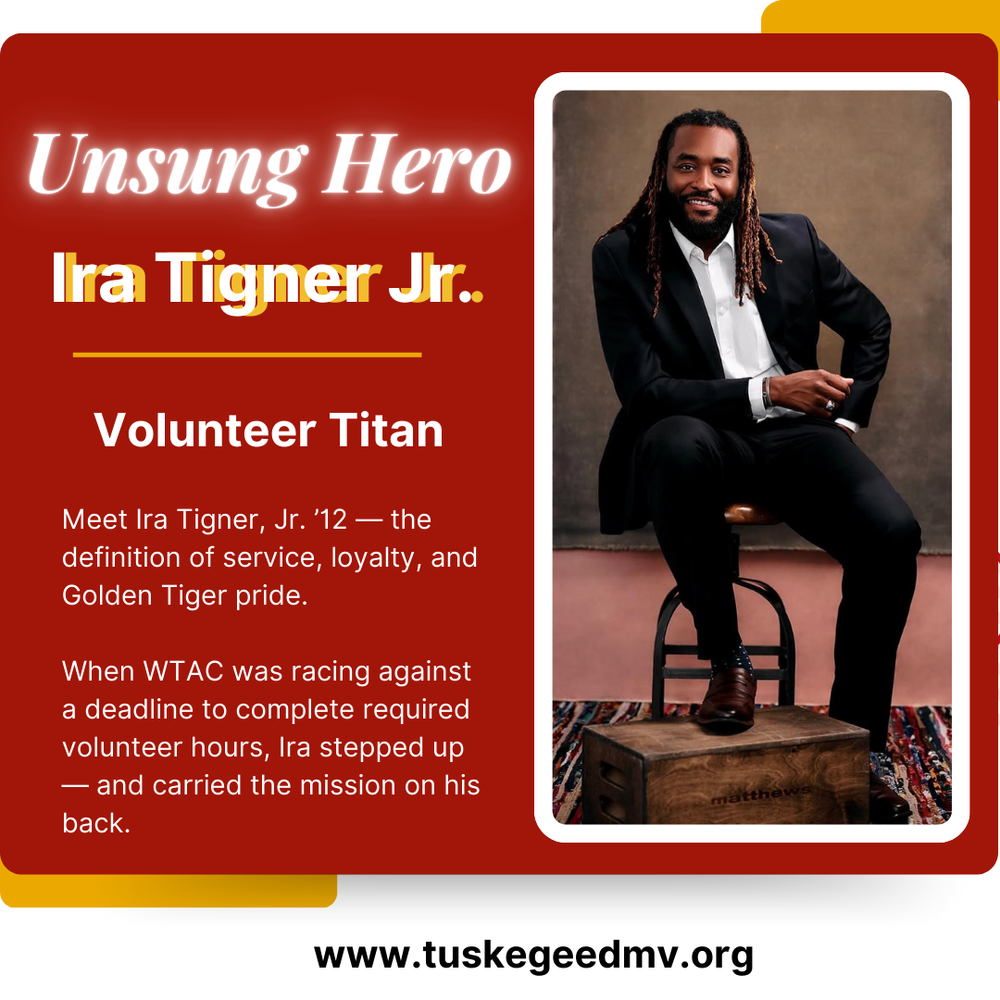 UNSUNG HERO: IRA TIGNER, JR. — Washington Tuskegee Alumni Club