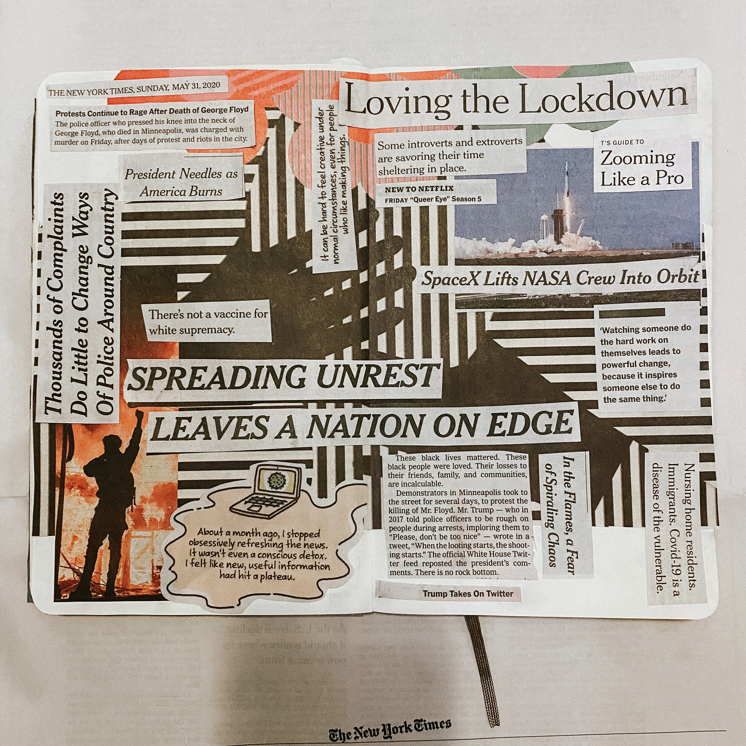 How (and Why) I Collage the Sunday New York Times Newspaper — rachel a ...