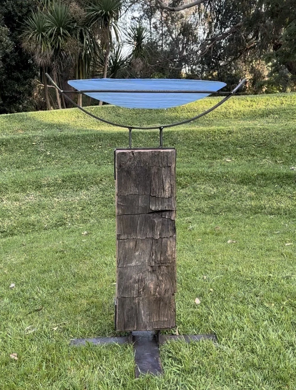 Australian made glass and steel bird baths — The Outer Space