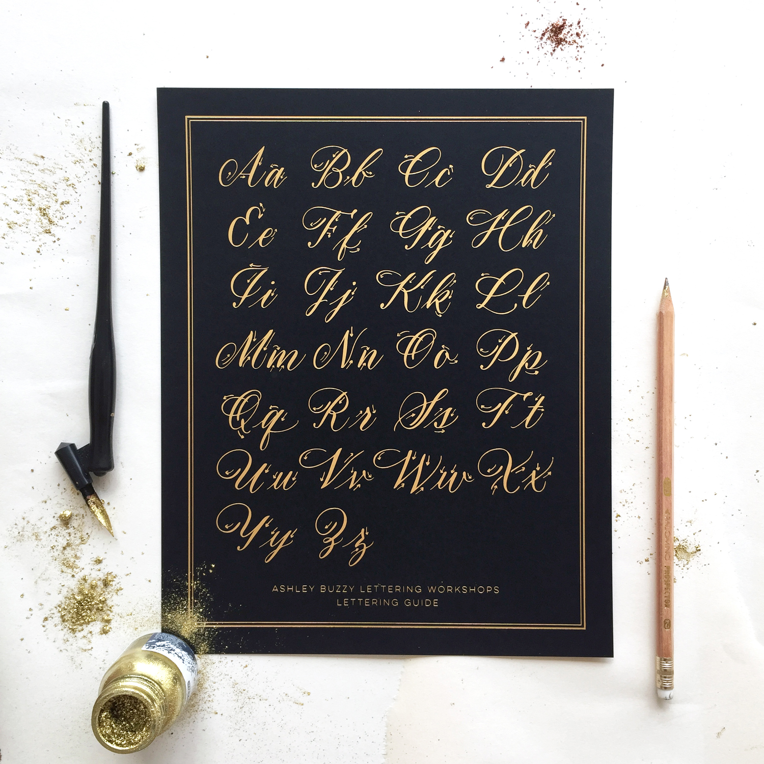 Copperplate Guide | Art Print — Ashley Buzzy