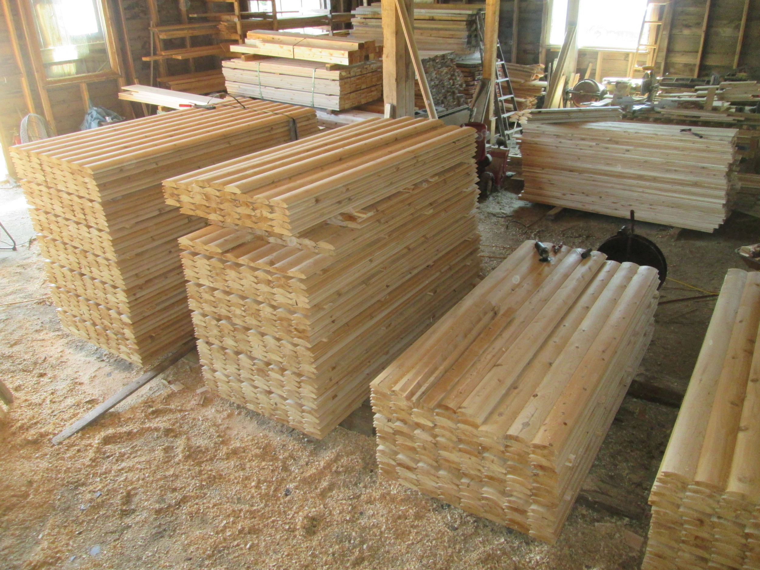 Log Siding-2x6 White Cedar, Window, Door and Corner Trim — Maine Cedar ...