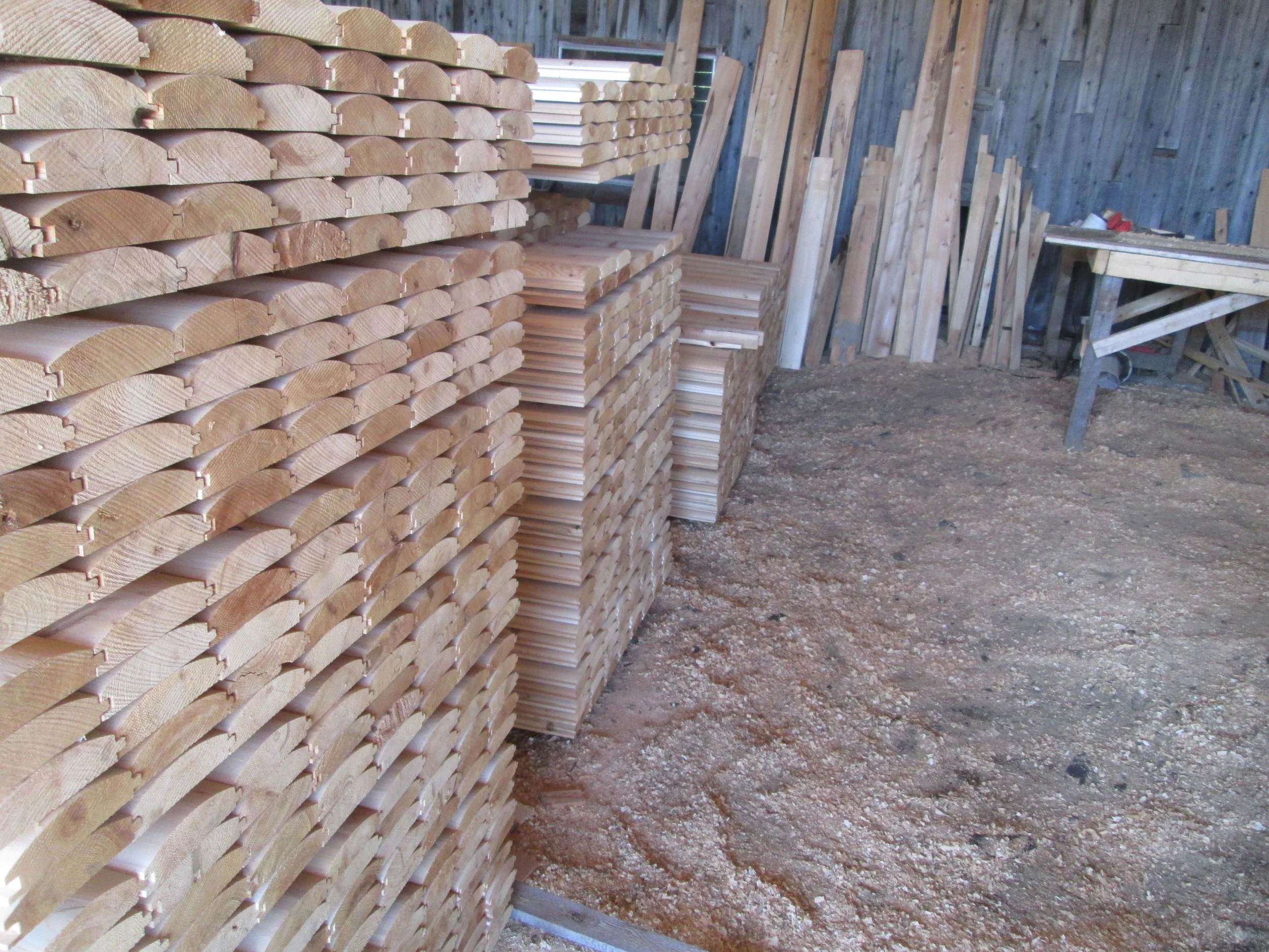 Log Siding-2x6 White Cedar, Window, Door and Corner Trim — Maine Cedar ...