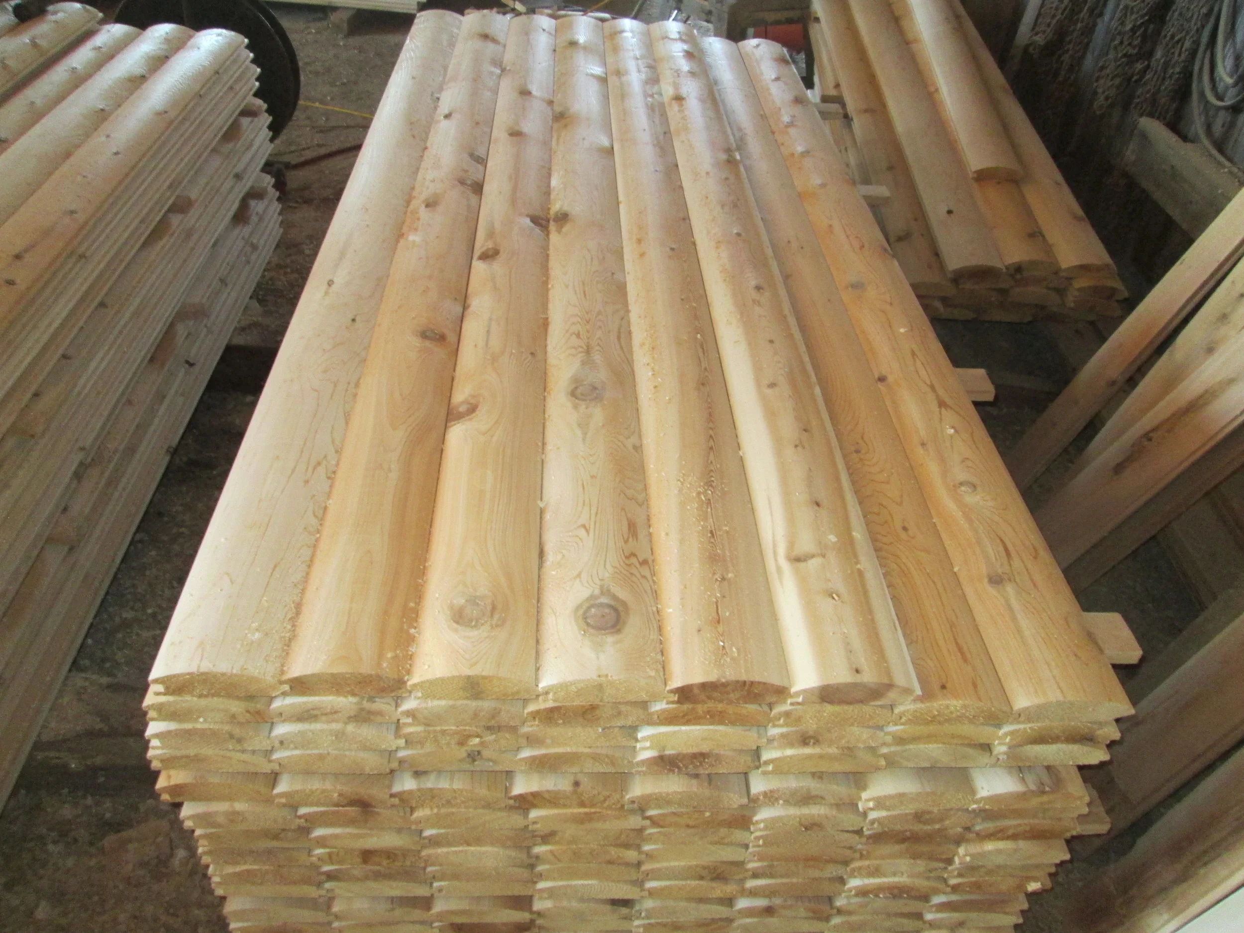 Log Siding-2x6 White Cedar, Window, Door and Corner Trim — Maine Cedar ...