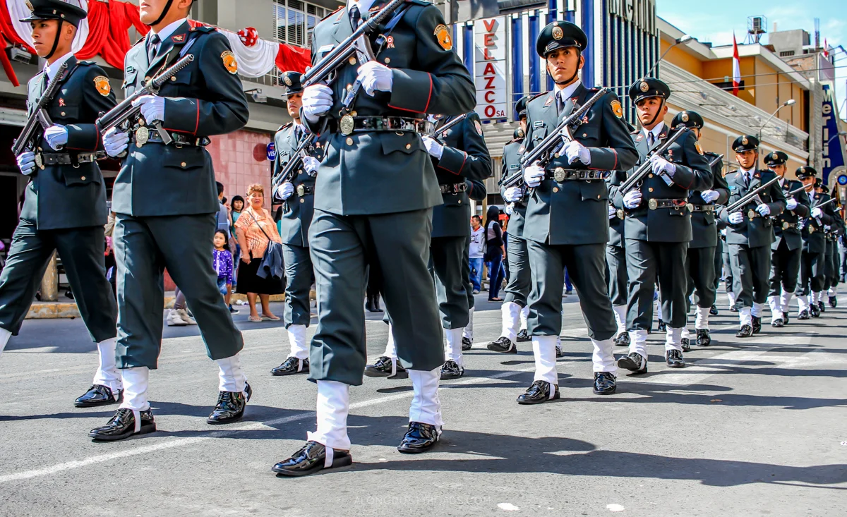 Marching in the Streets | Peruvian Independence Celebrations — ALONG ...