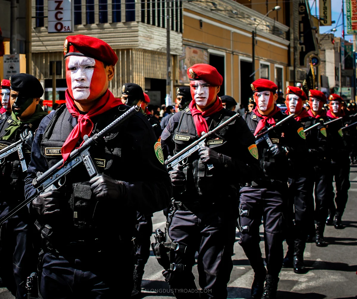 Marching in the Streets | Peruvian Independence Celebrations — ALONG ...