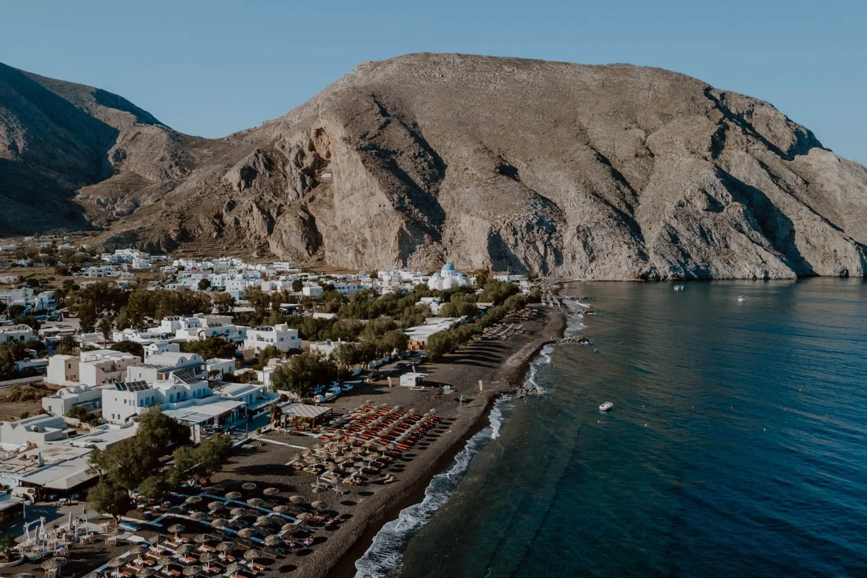 A Travel Guide To Perissa Beach | The Best Beach Town in Santorini ...