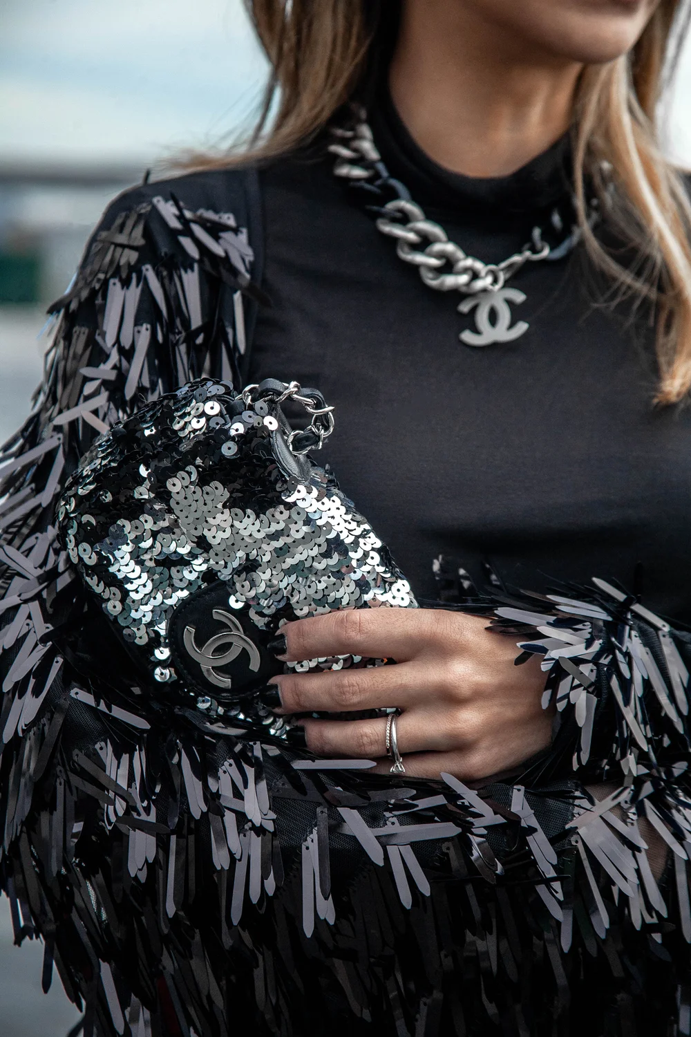 The Chicest Dramatic Sequined Duster — Suzanne Spiegoski