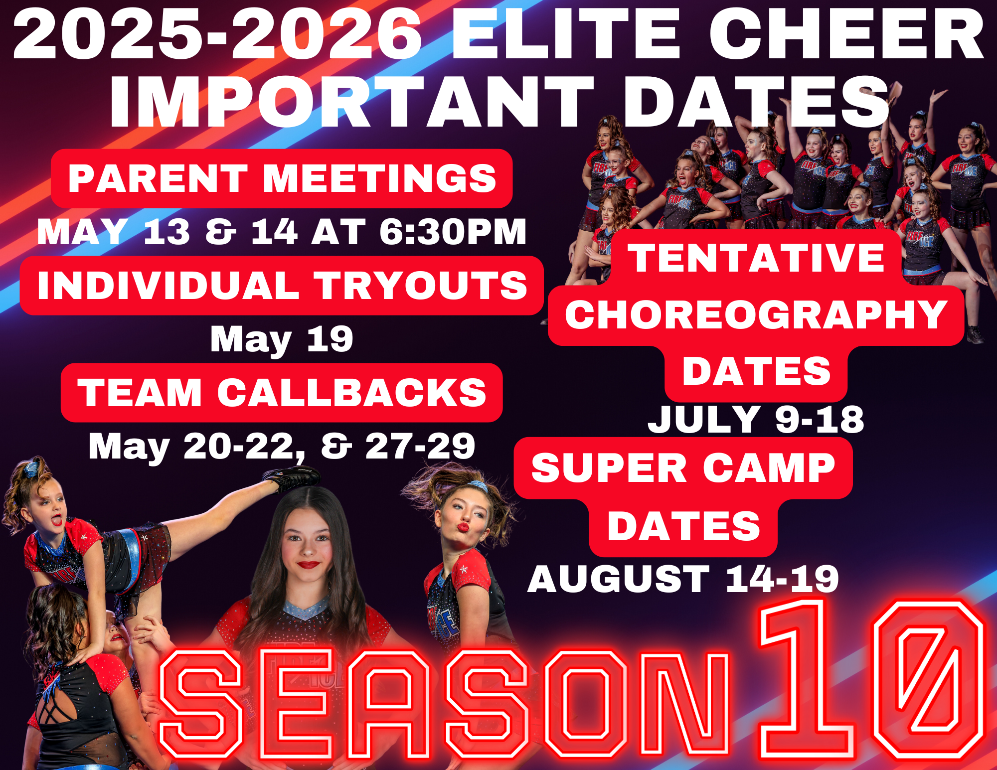 Cheer Teams — Fire and Ice Mars