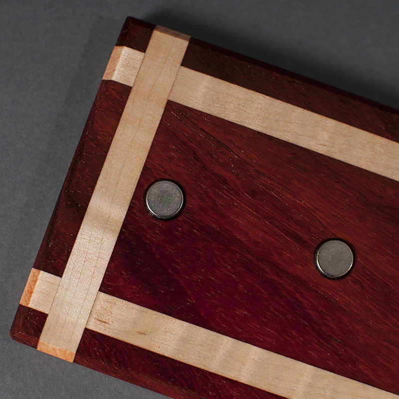 Padauk & Maple 5 Magnet Key Rack — Earthenworks