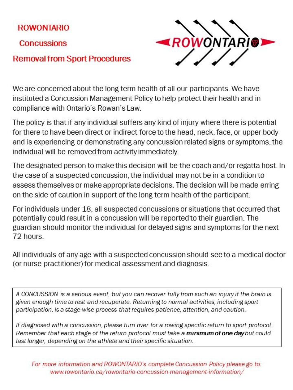 Concussion Management Policy — Hanlan