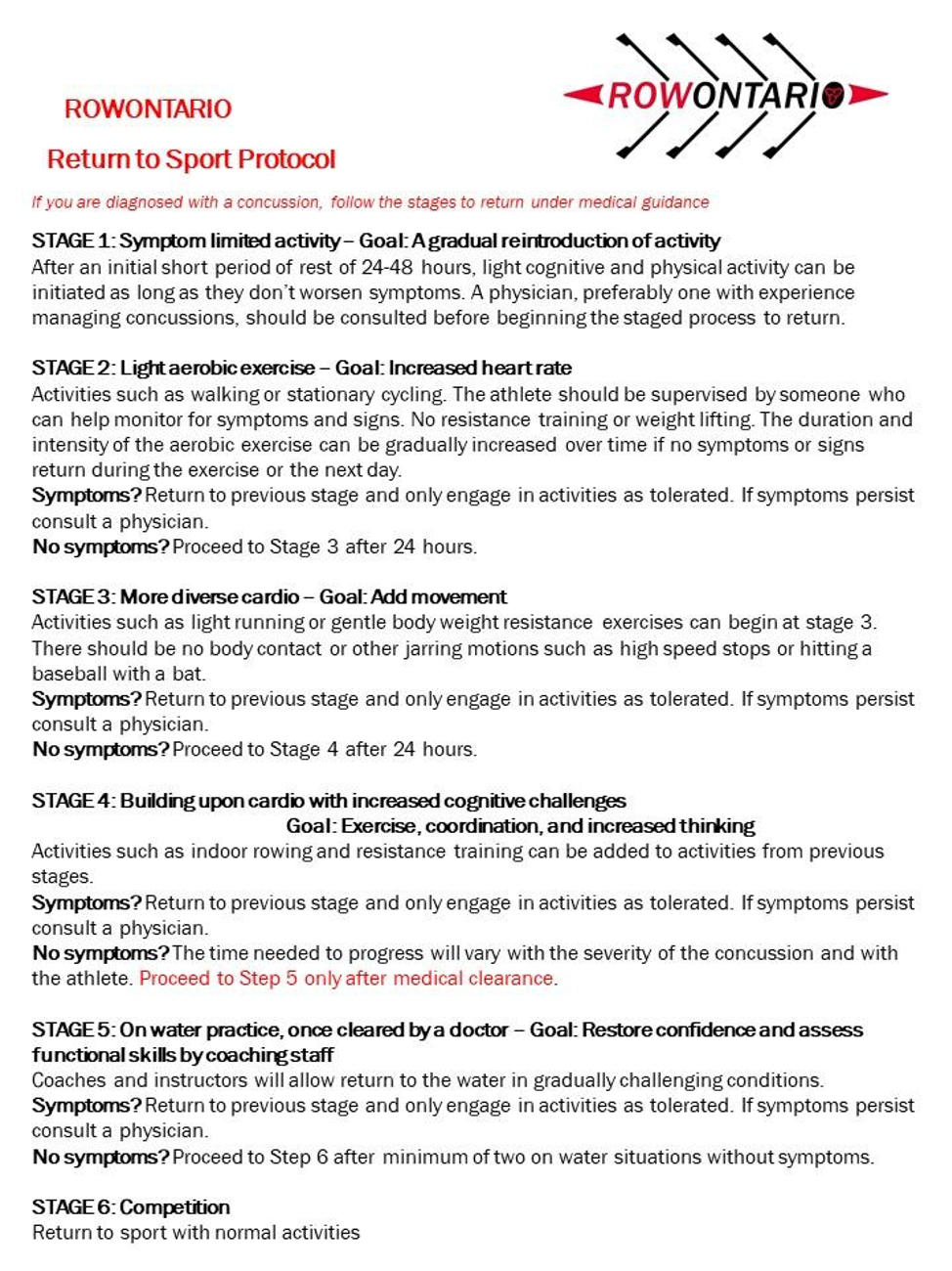 Concussion Management Policy — Hanlan