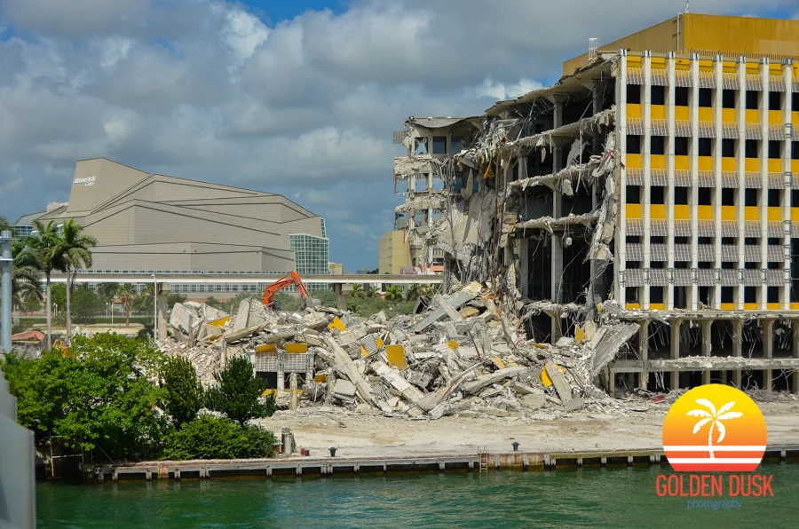Miami Herald Building Demolition Photos and Video — Golden Dusk Photography