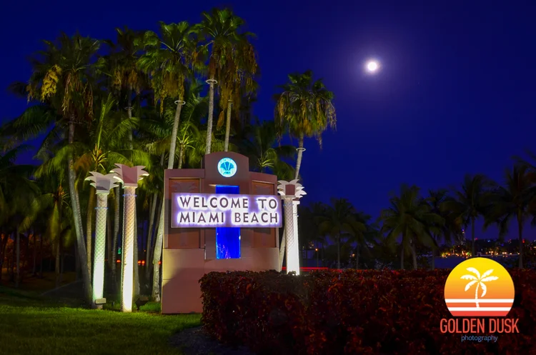 "Welcome to Miami Beach" Sign Getting Refurbished — Golden Dusk Photography