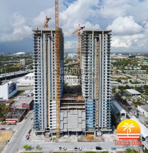 Square Station Tops Off — Golden Dusk Photography