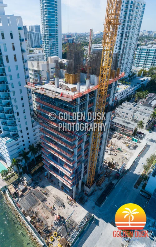 First Glass Installed At The 57 Story Elysee Miami — Golden Dusk ...