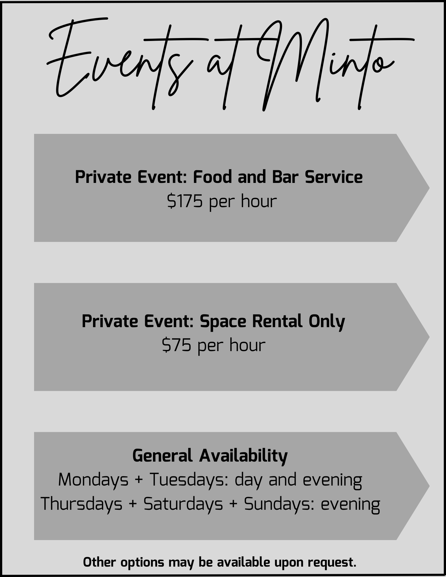 Private Rentals — Minto Island Growers