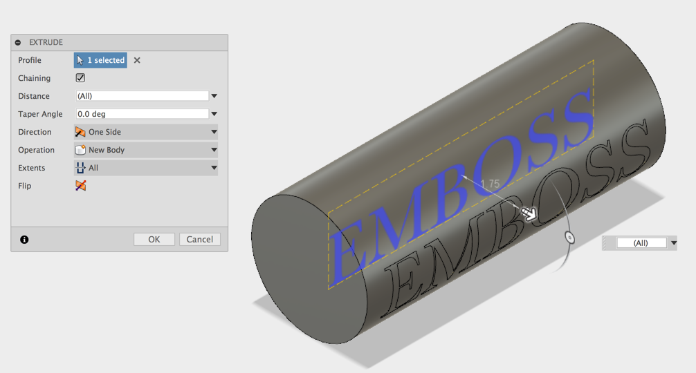 Embossing Text in Fusion 360 — Mechanical Advantage