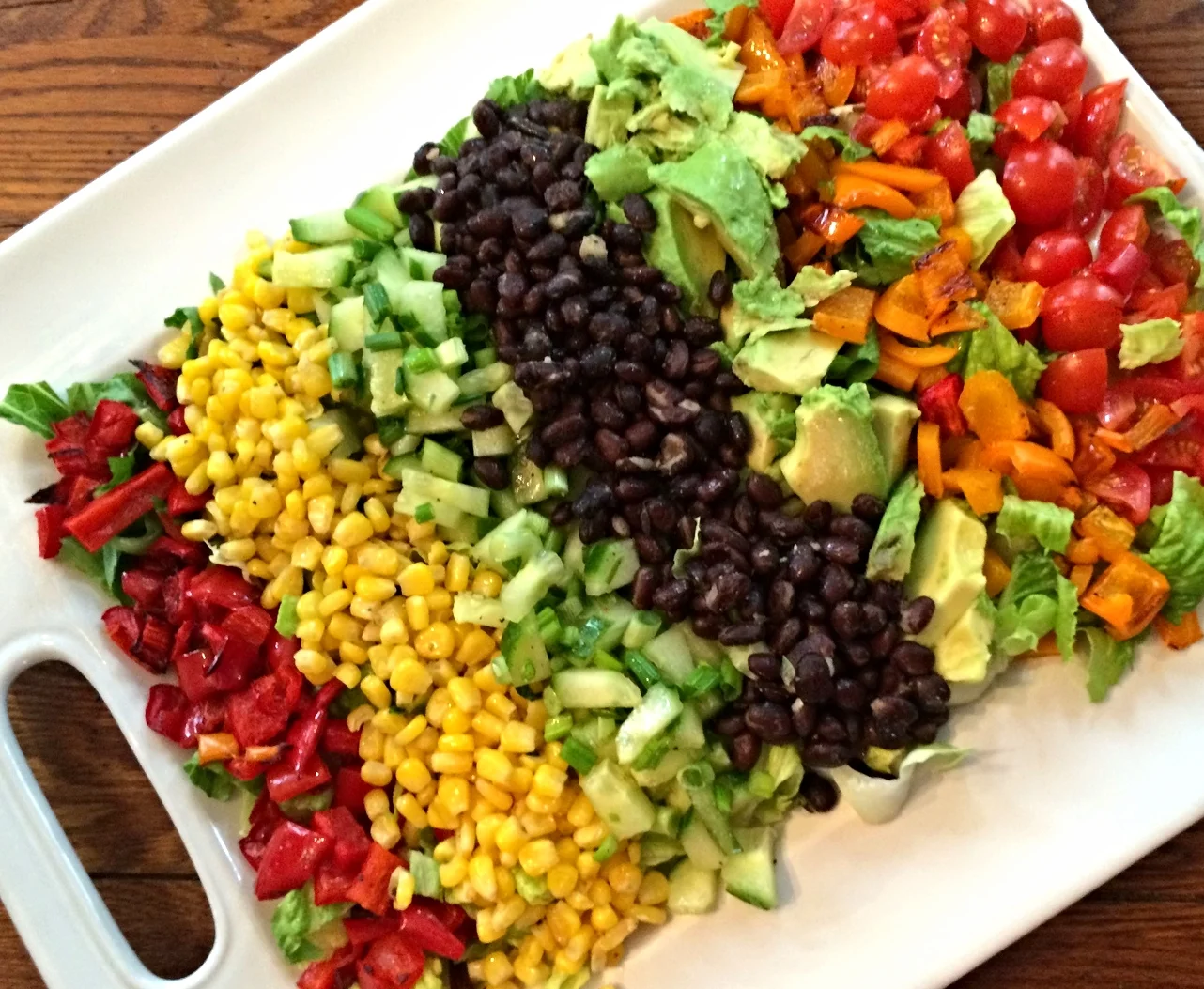 Cinco de Mayo Salad, Arranged — measure & pinch