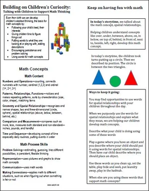 Math Handout for Parents/Caregivers — Saroj Ghoting