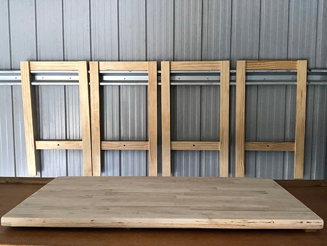 FOLDAWAY trestle table — Little Red Industries