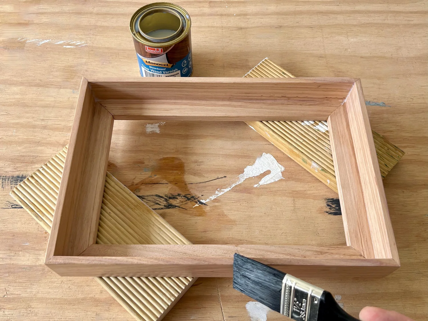 How to DIY frame a stretched canvas artwork — Little Red Industries