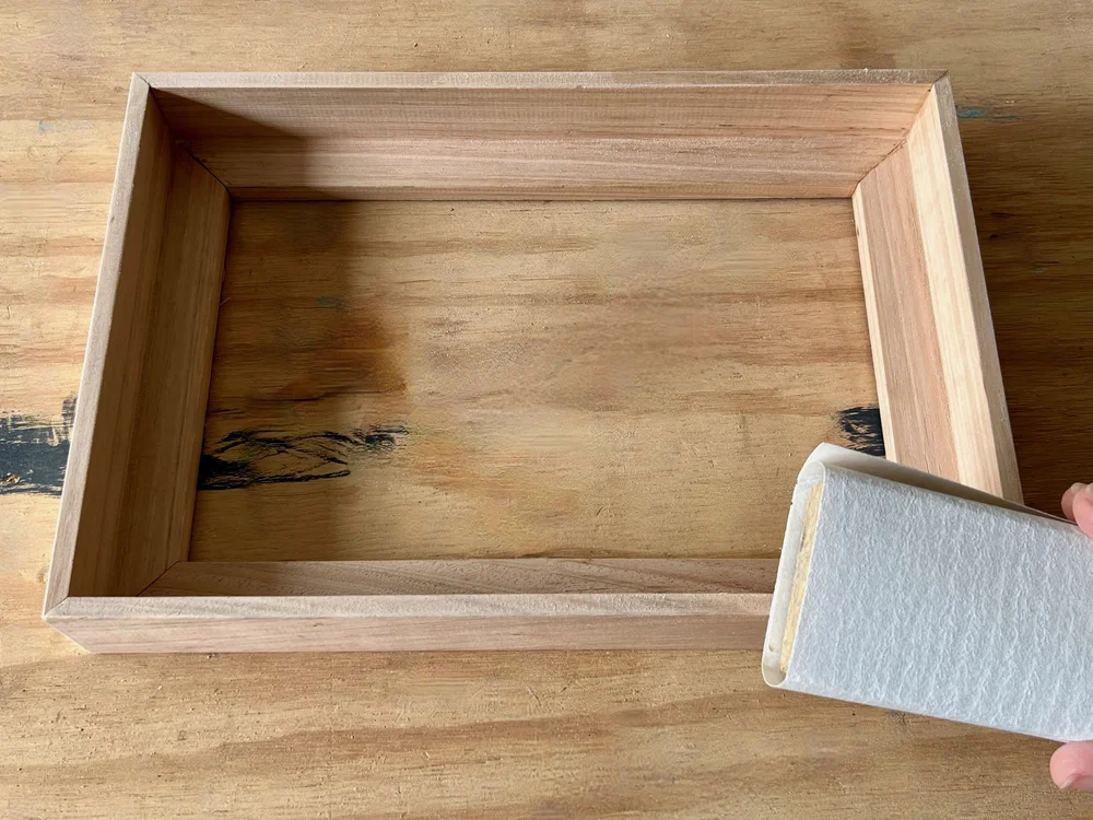 How to DIY frame a stretched canvas artwork — Little Red Industries