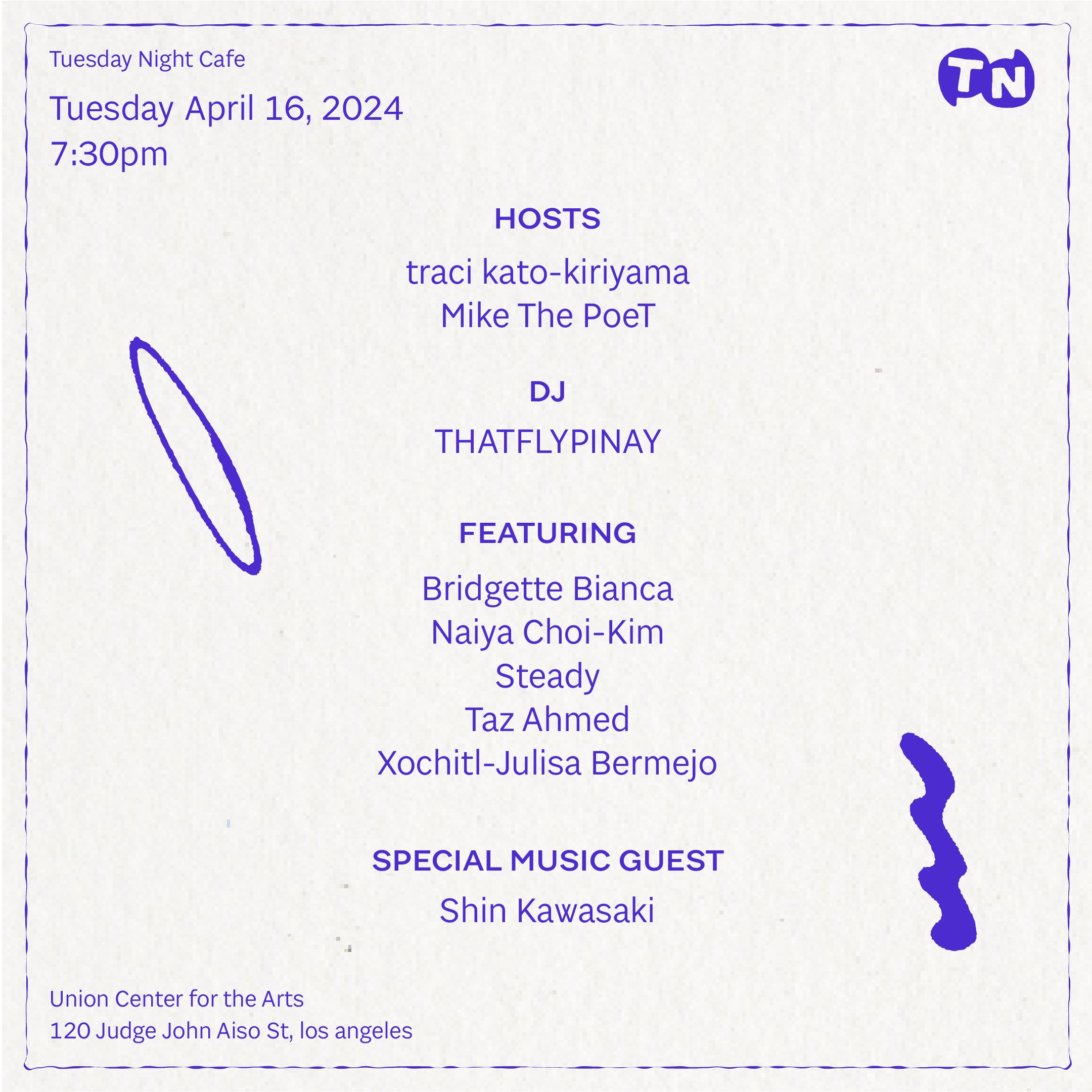 Tuesday Night Cafe Schedule | Tuesday Night Project — Tuesday Night Project