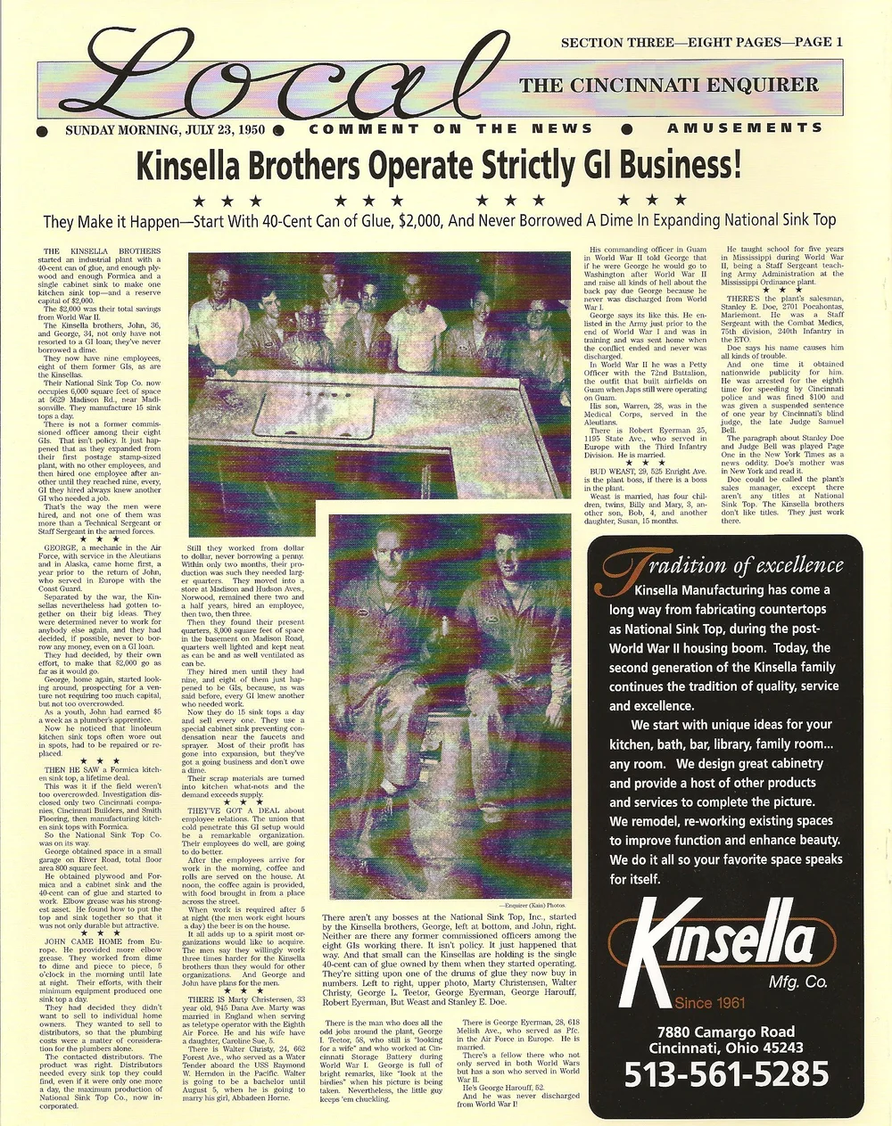History - Kinsellakitchens.com > Kinsella Kitchens