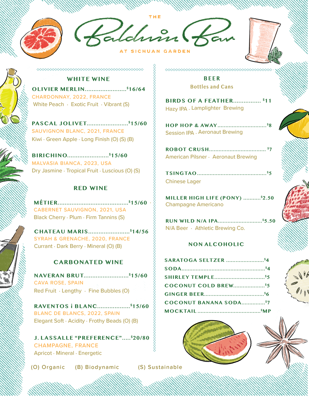 The Baldwin Bar — The Baldwin Bar at Sichuan Garden