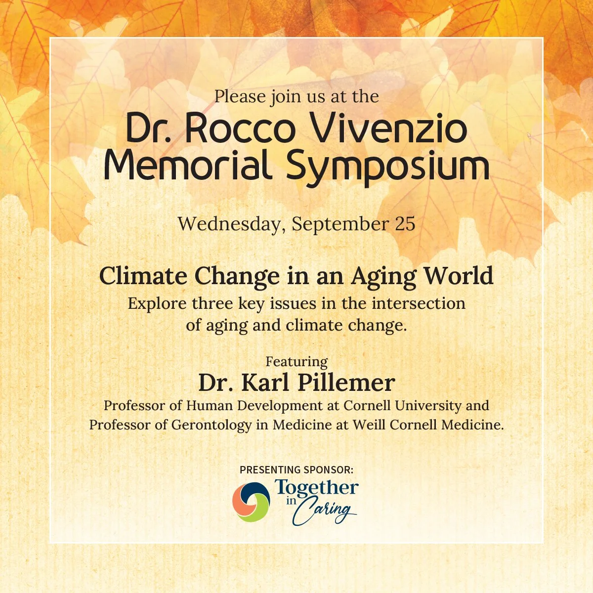 Rocco Vivenzio Memorial Symposium — Lifespan